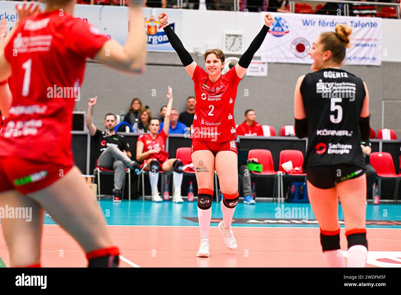 Dresden, Deutschland. 20th Jan, 2024. Larissa Winter (Dresdner SC, #2 ...