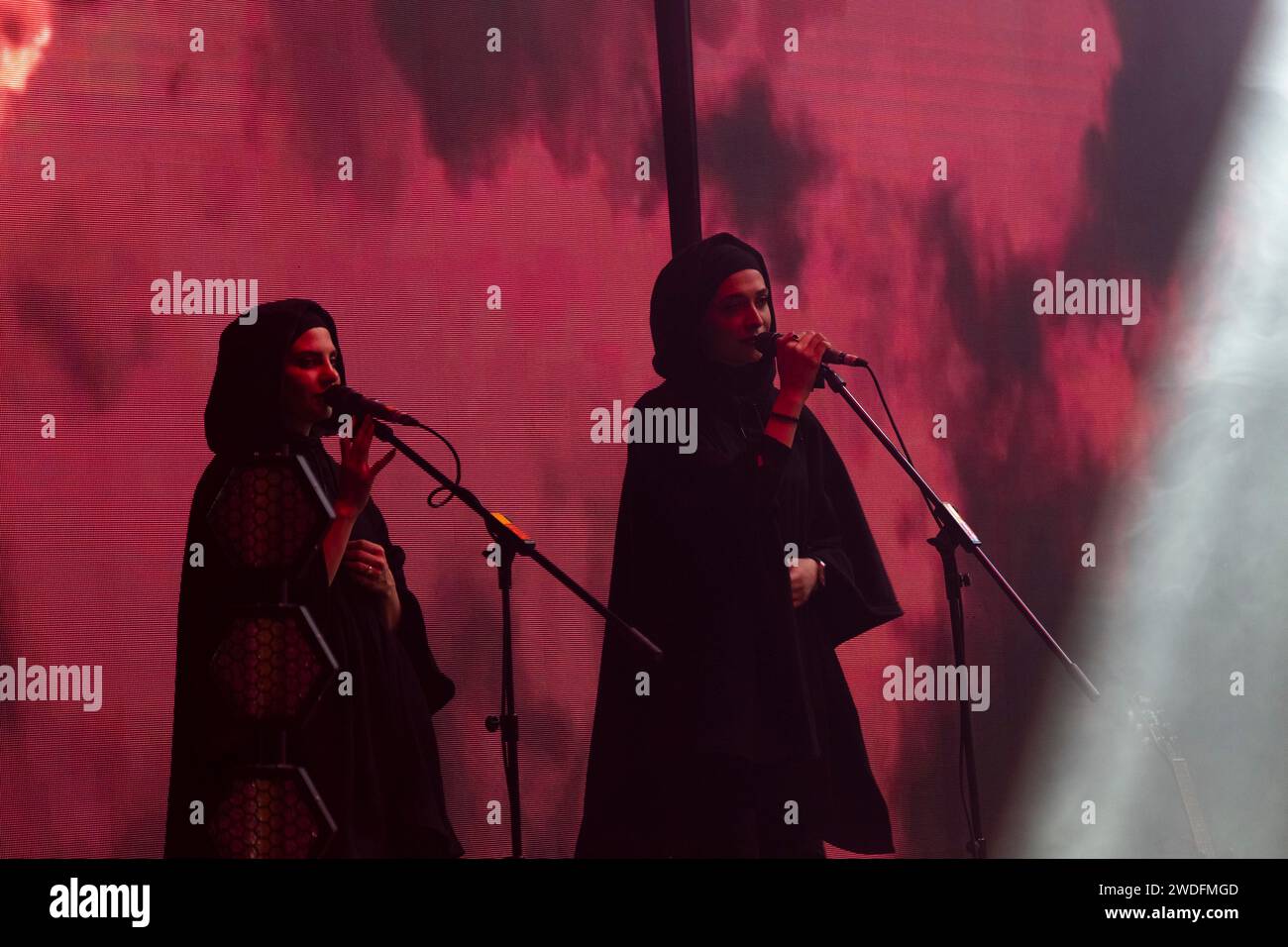 Tehran, Iran. 19th Jan, 2024. Two Iranian female singers are performing ...