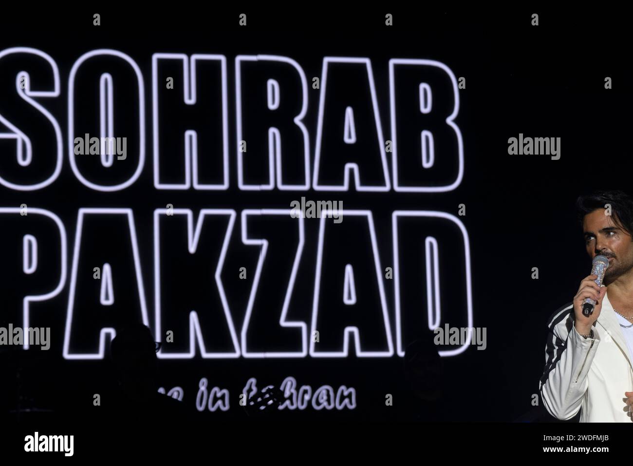 Tehran, Iran. 19th Jan, 2024. Iranian singer and composer Sohrab Pakzad ...