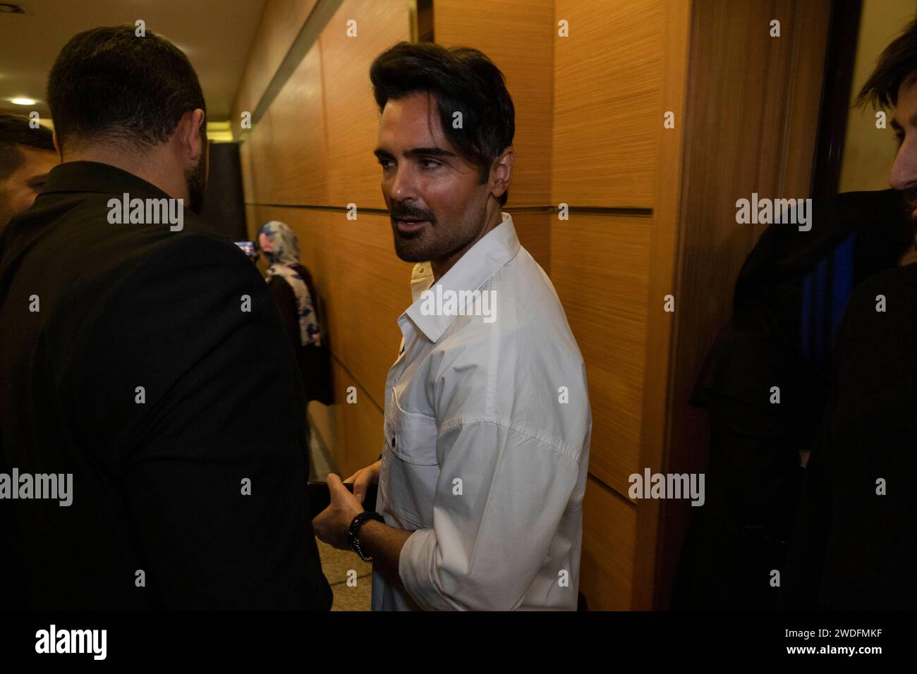 Tehran, Iran. 19th Jan, 2024. Iranian singer and composer Sohrab Pakzad ...