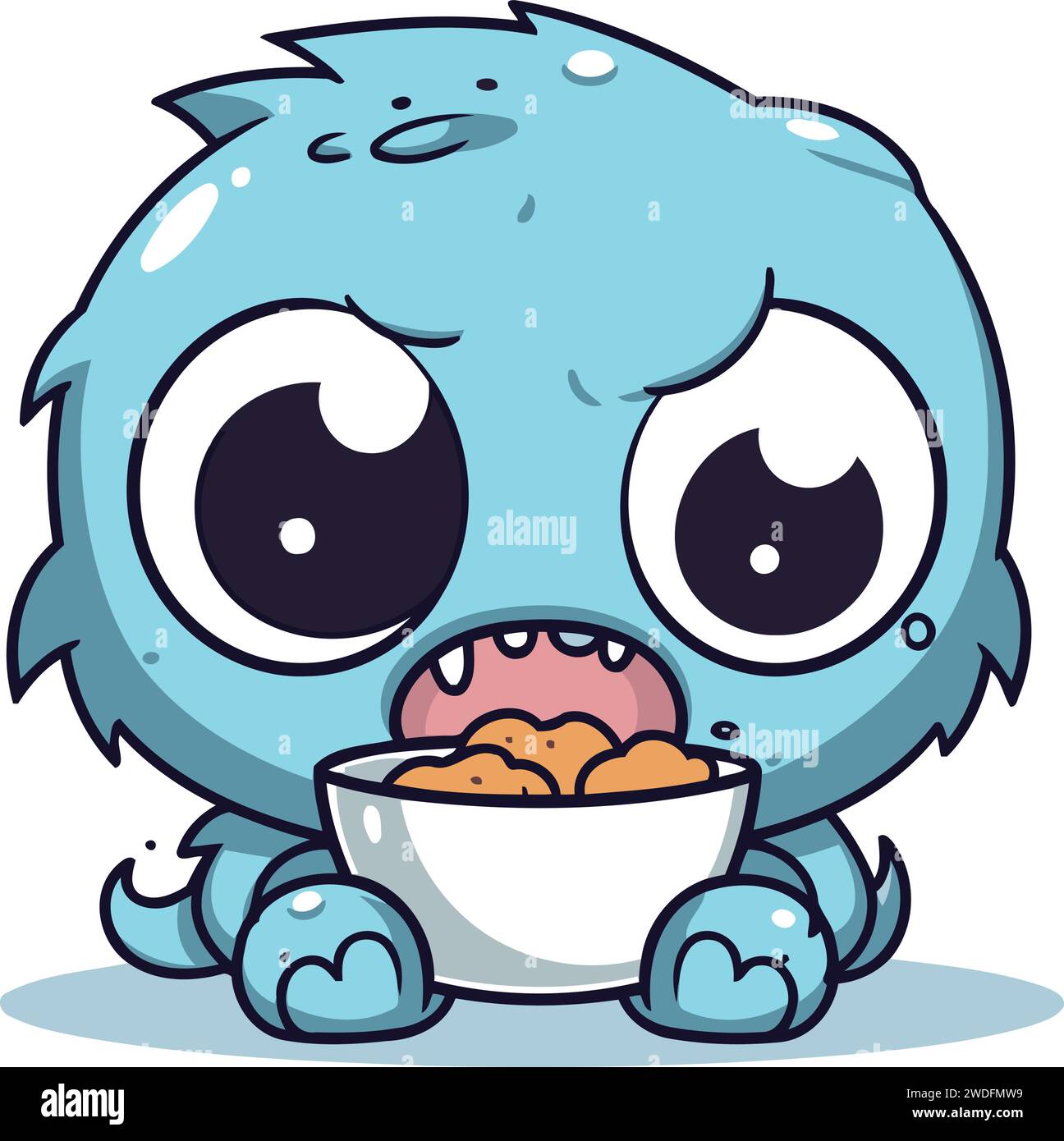 Cute blue monster hi-res stock photography and images - Alamy