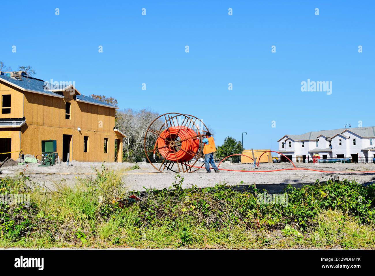 underground cable, large roll Stock Photo - Alamy