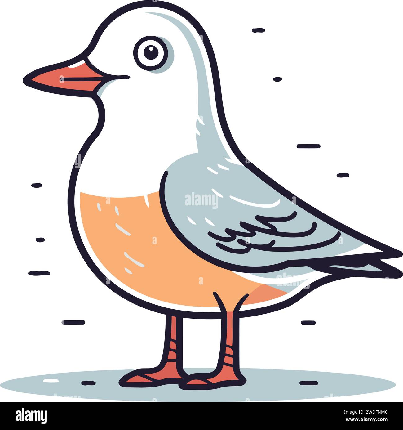Funny seagull illustration Stock Vector Images - Alamy