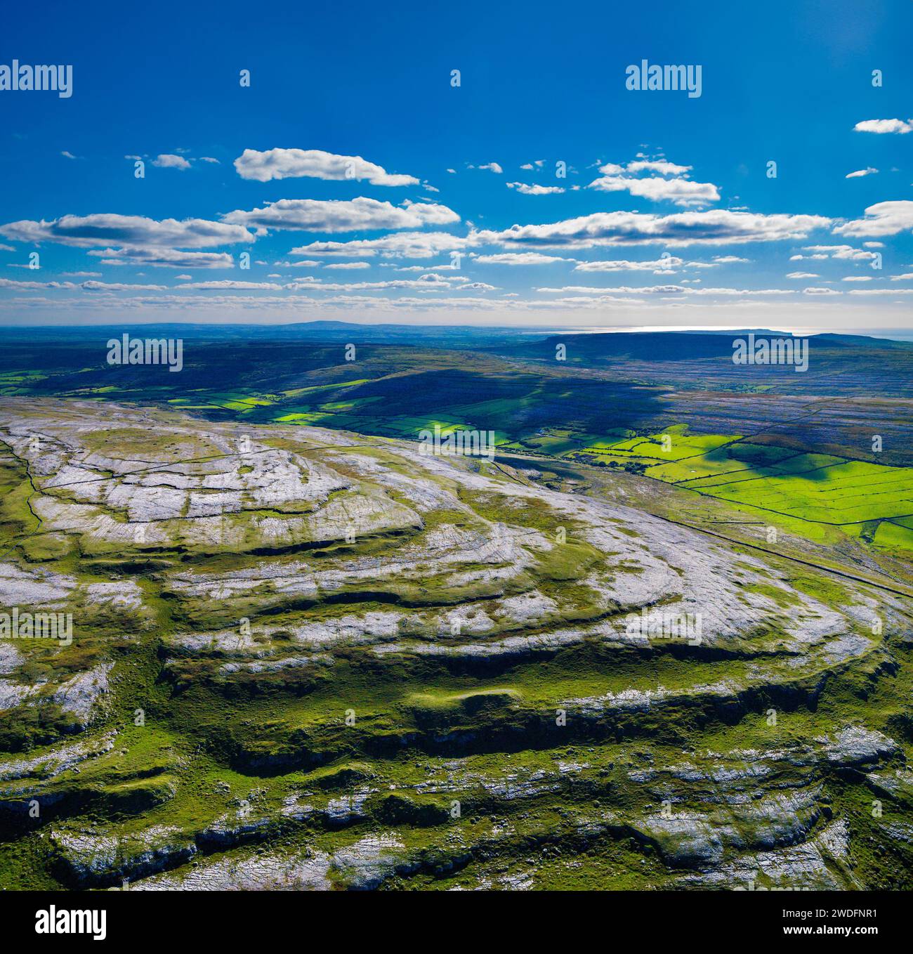Aerial of the Burren, County Clare, Ireland Stock Photo - Alamy