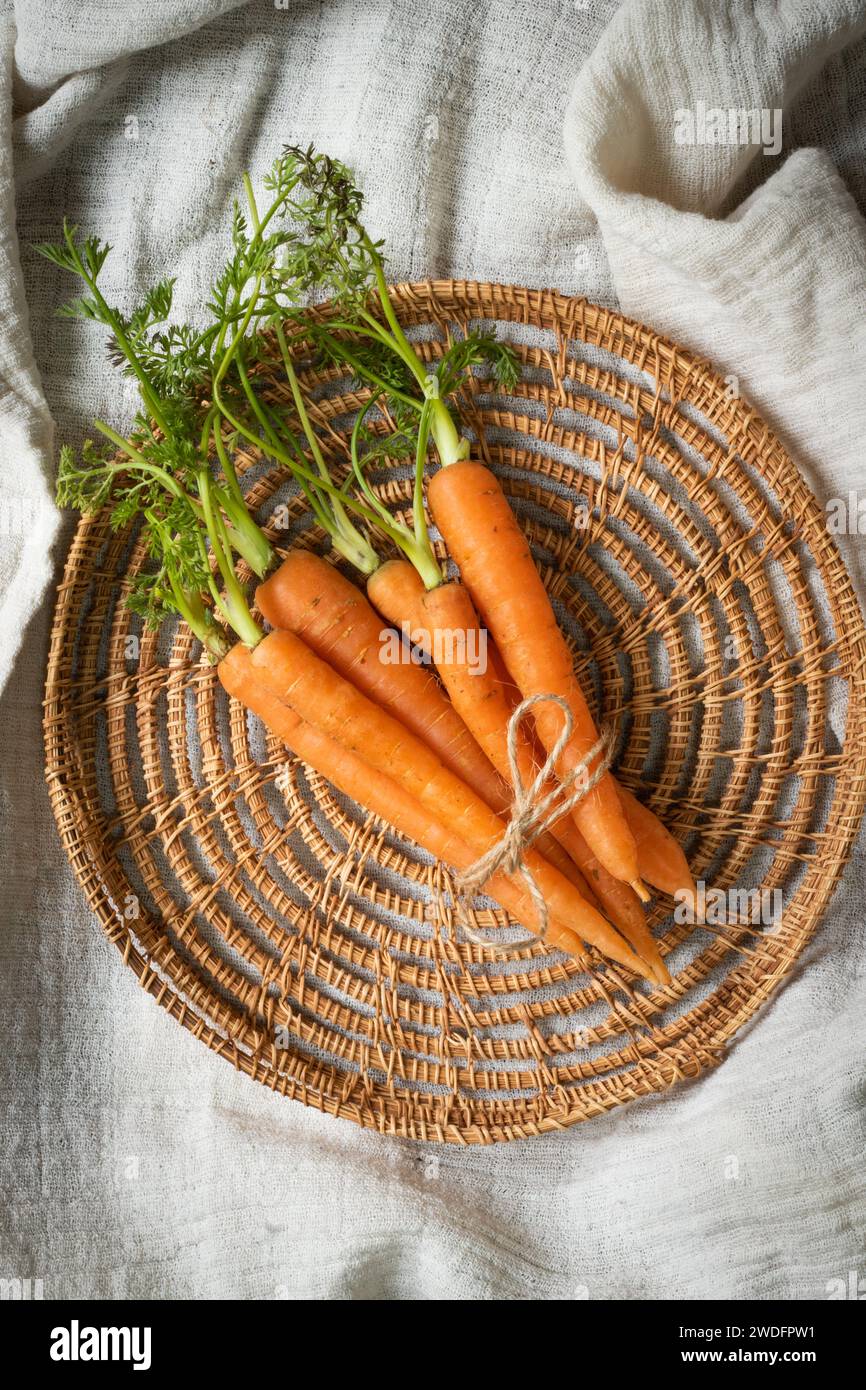 Creative carrots composition food photography Stock Photo - Alamy