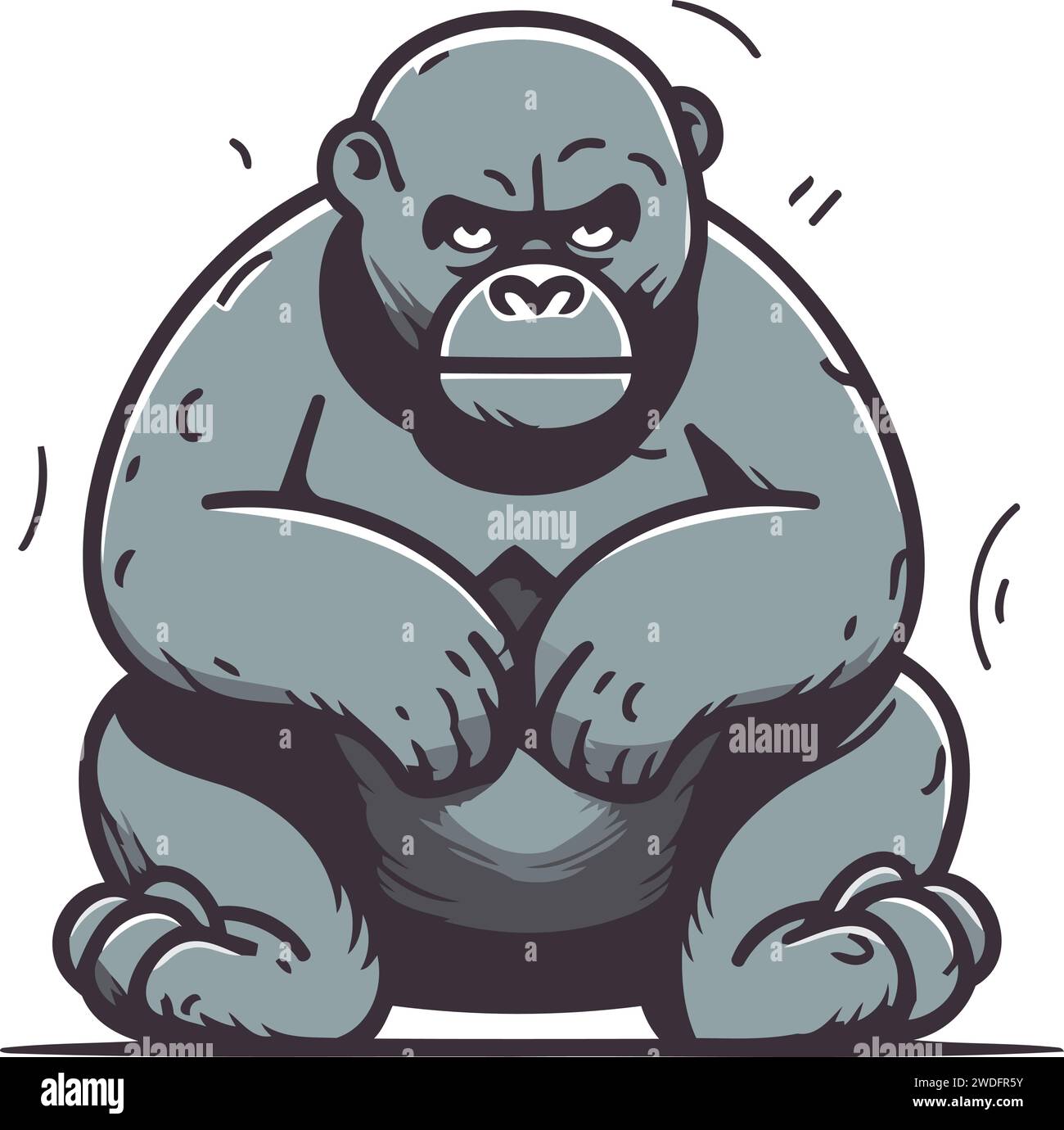 Angry gorilla emblem Stock Vector Images - Alamy