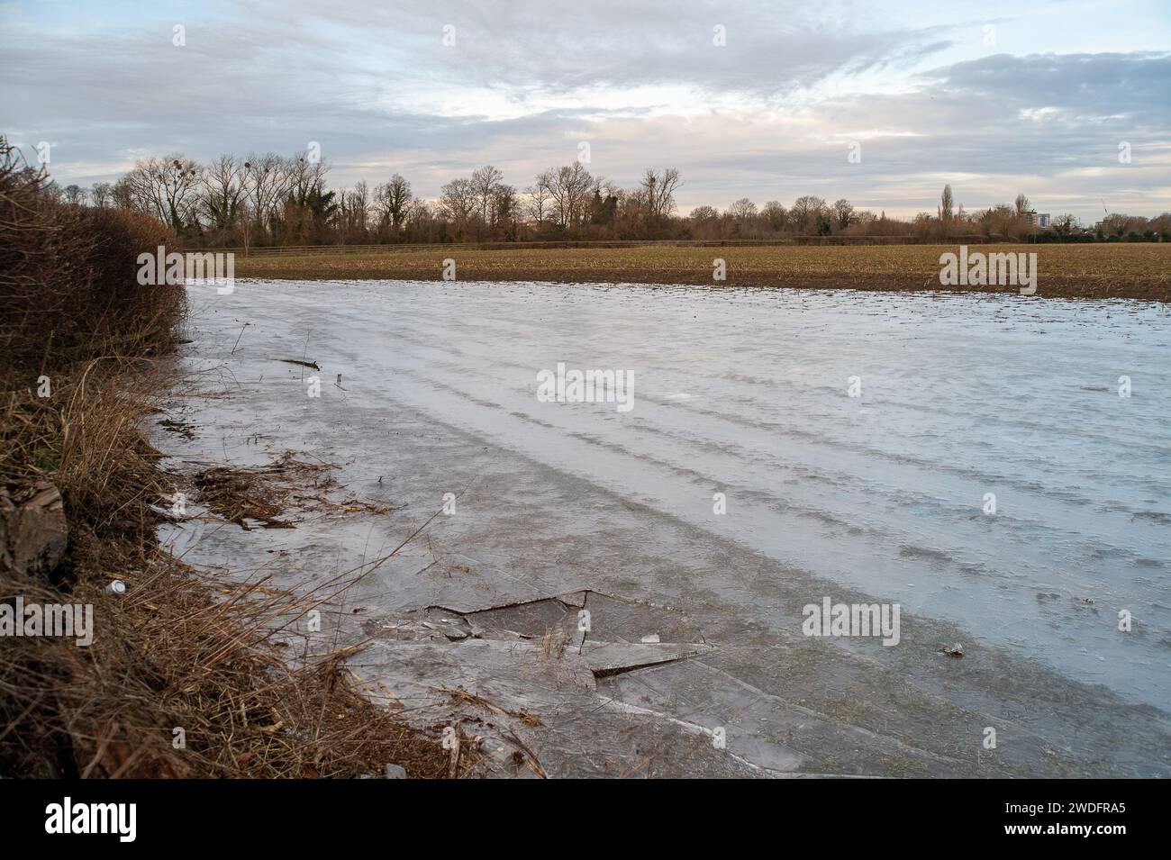 Datchet, UK. 20th January, 2024. Following flooding from the River ...