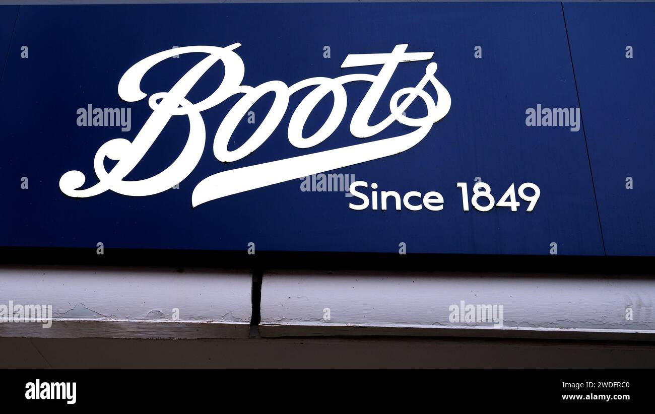 boots pharmacy logo at front entrance,mortimer street,herne bay,kent,uk ...