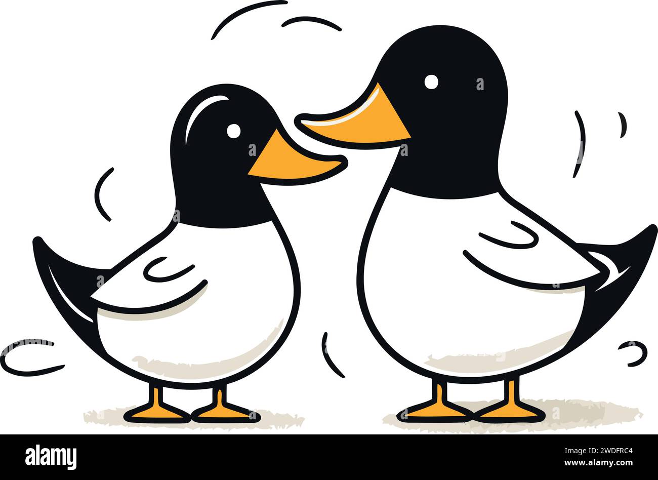 Vector cartoon ducks hi-res stock photography and images - Alamy