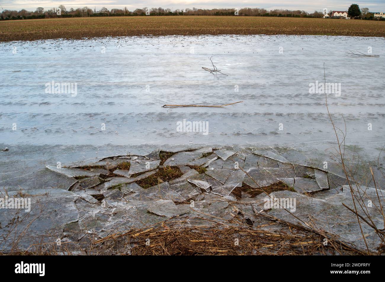Datchet, UK. 20th January, 2024. Following flooding from the River ...