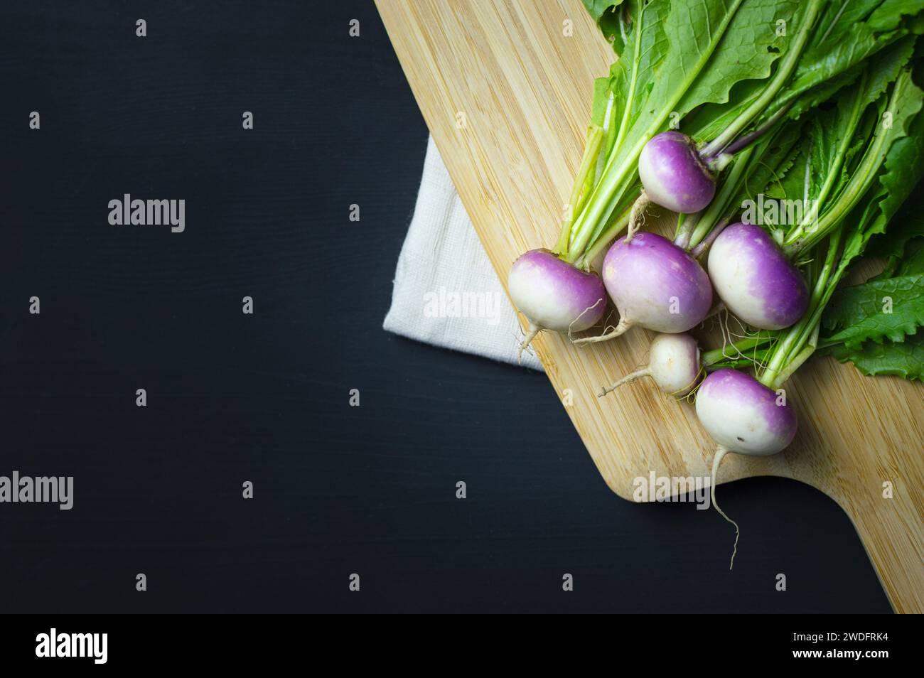 Creative and soft radish photography on black background Stock Photo ...