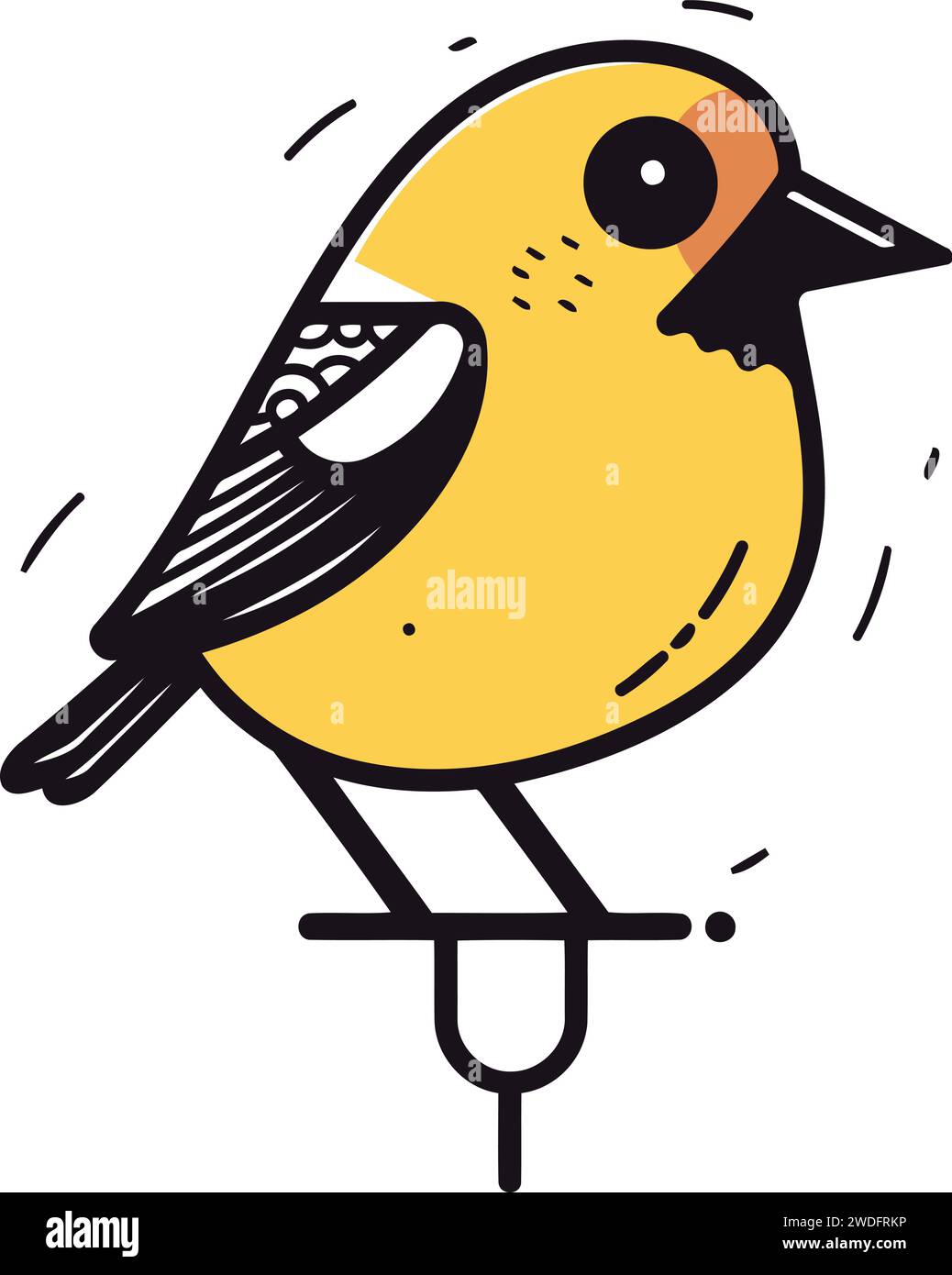 Funny songbird Stock Vector Images - Alamy