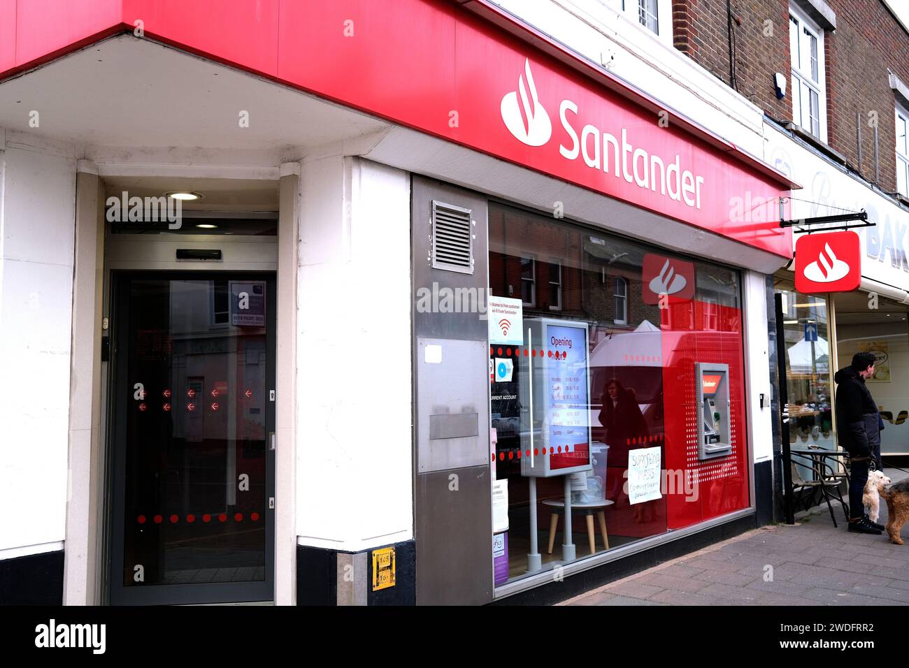 santander savings bank,mortimer street,herne bay,kent,uk january 2024 ...