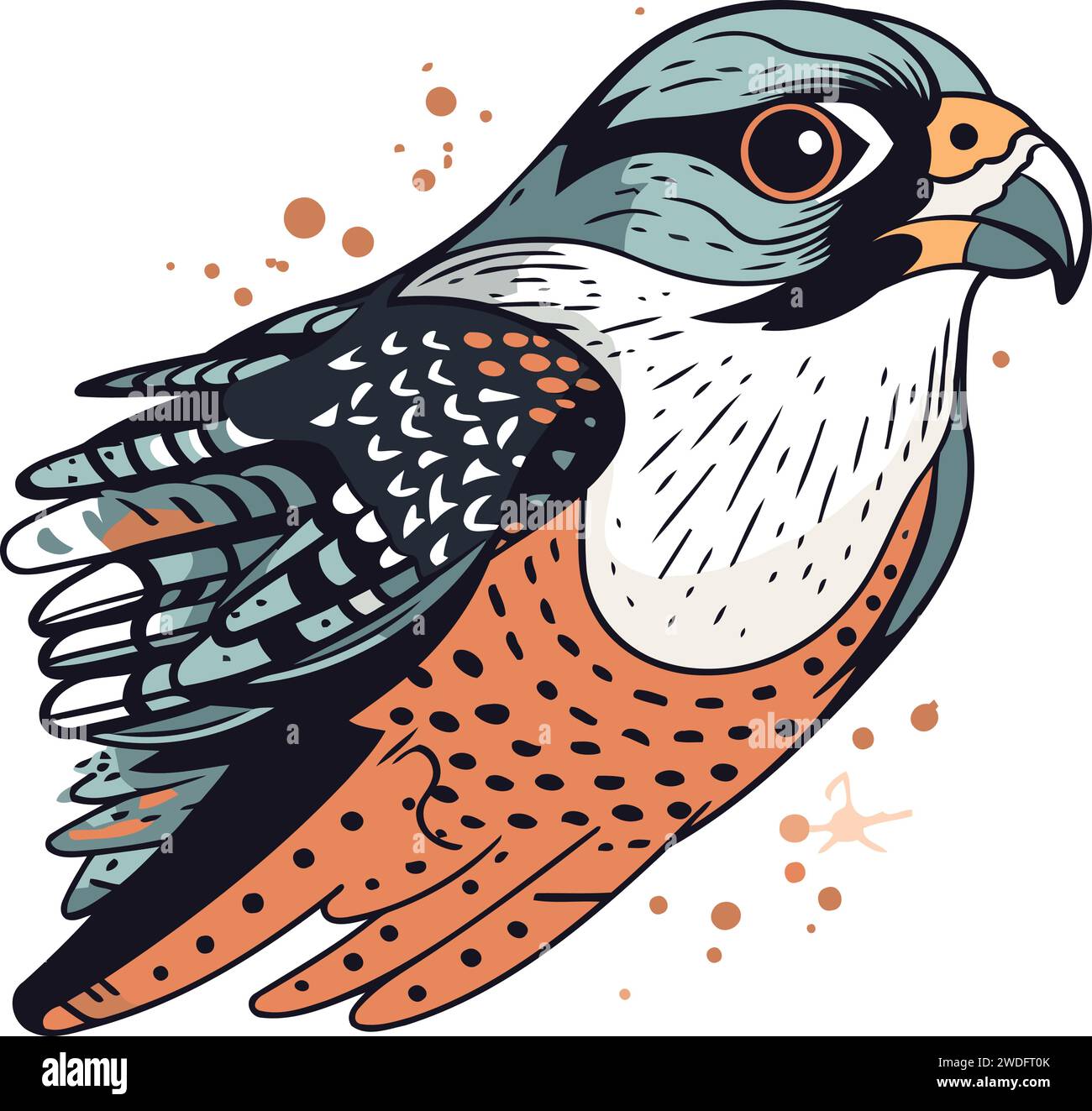 Peregrine falcon icon vector vectors Cut Out Stock Images & Pictures ...