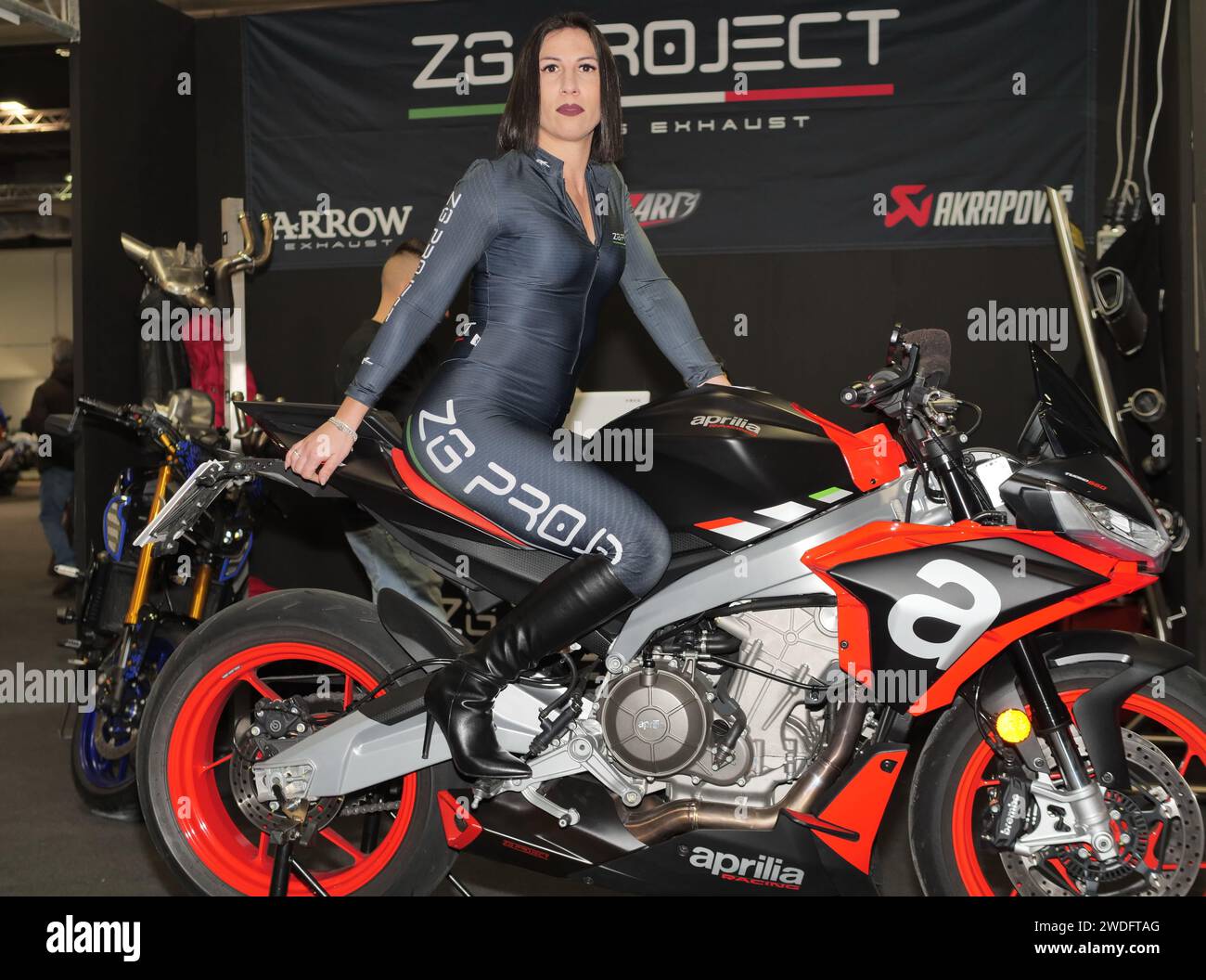 Girl model on motorcycle motor hi-res stock photography and images - Alamy