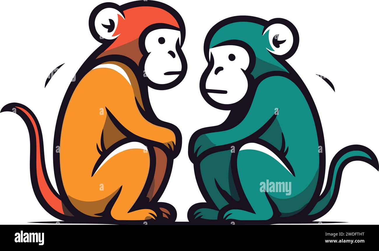 Cute monkey icon Stock Vector Images - Alamy