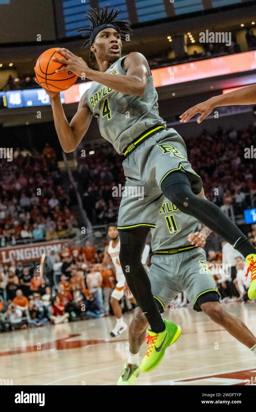Texas, USA. 20th Jan, 2024. JaÕKobe Walter #4 of the Baylor Bears in ...