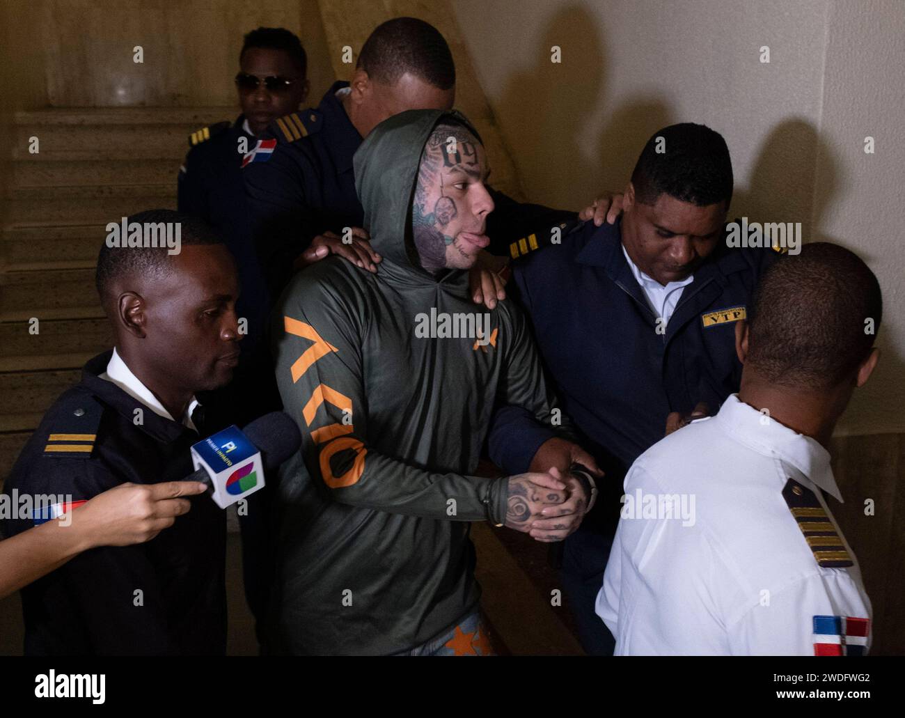 Rapper Daniel Hernandez, known as Tekashi 6ix9ine, is escorted by ...