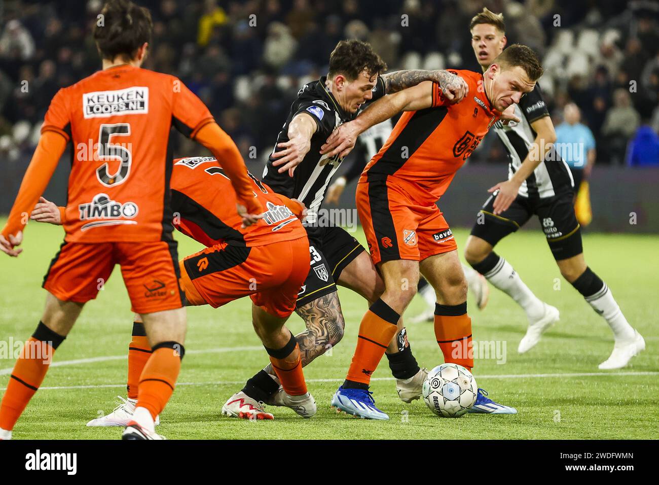 ALMELO - George Cox of FC Volendam, Calvin Twigt of FC Volendam, Jizz ...