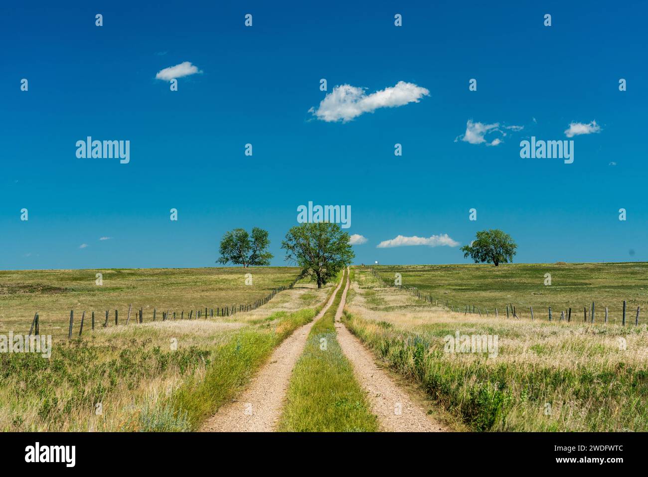 A prairie trail in the Souris River Valley, Western Manitoba, Canada ...
