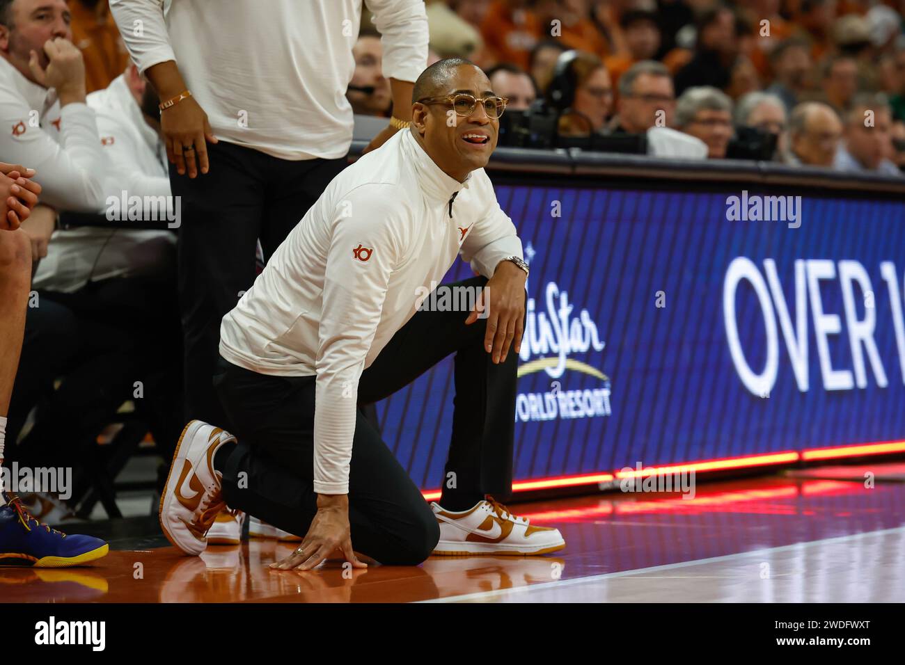AUSTIN, TX - JANUARY 20: Texas Longhorns head coach Rodney Terry smiles ...