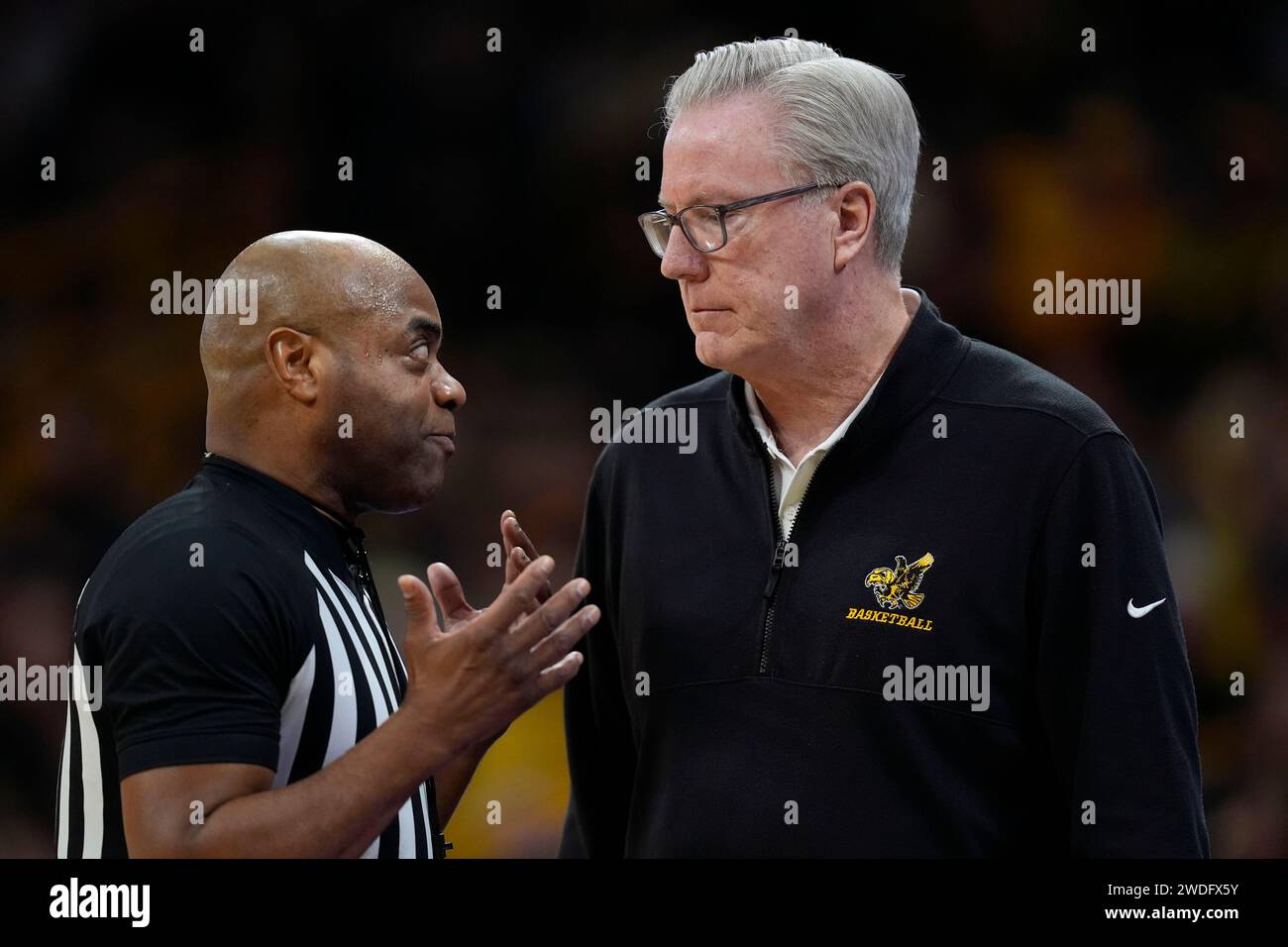 Iowa head coach Fran McCaffery reacts to a call during the first half ...