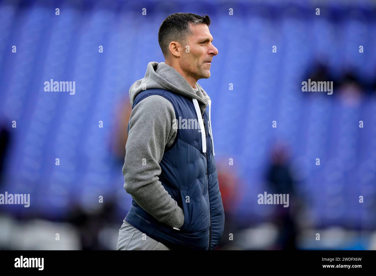 Houston Texans General Manager Nick Caserio walks on the field prior to ...