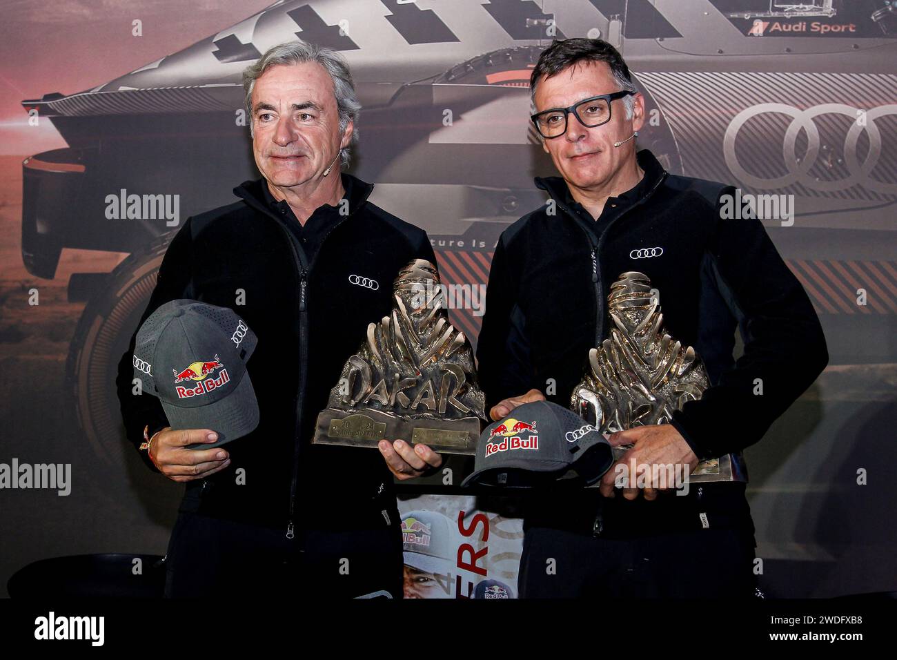 Carlos Sainz, Spanish rally driver and Lucas Cruz, raid racing co ...