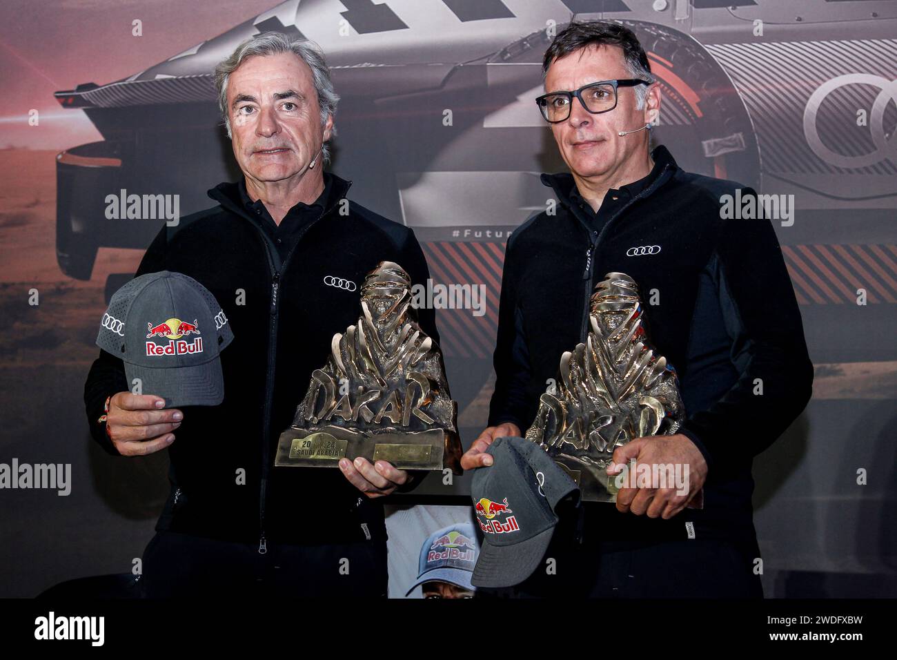 Carlos Sainz, Spanish rally driver and Lucas Cruz, raid racing co ...