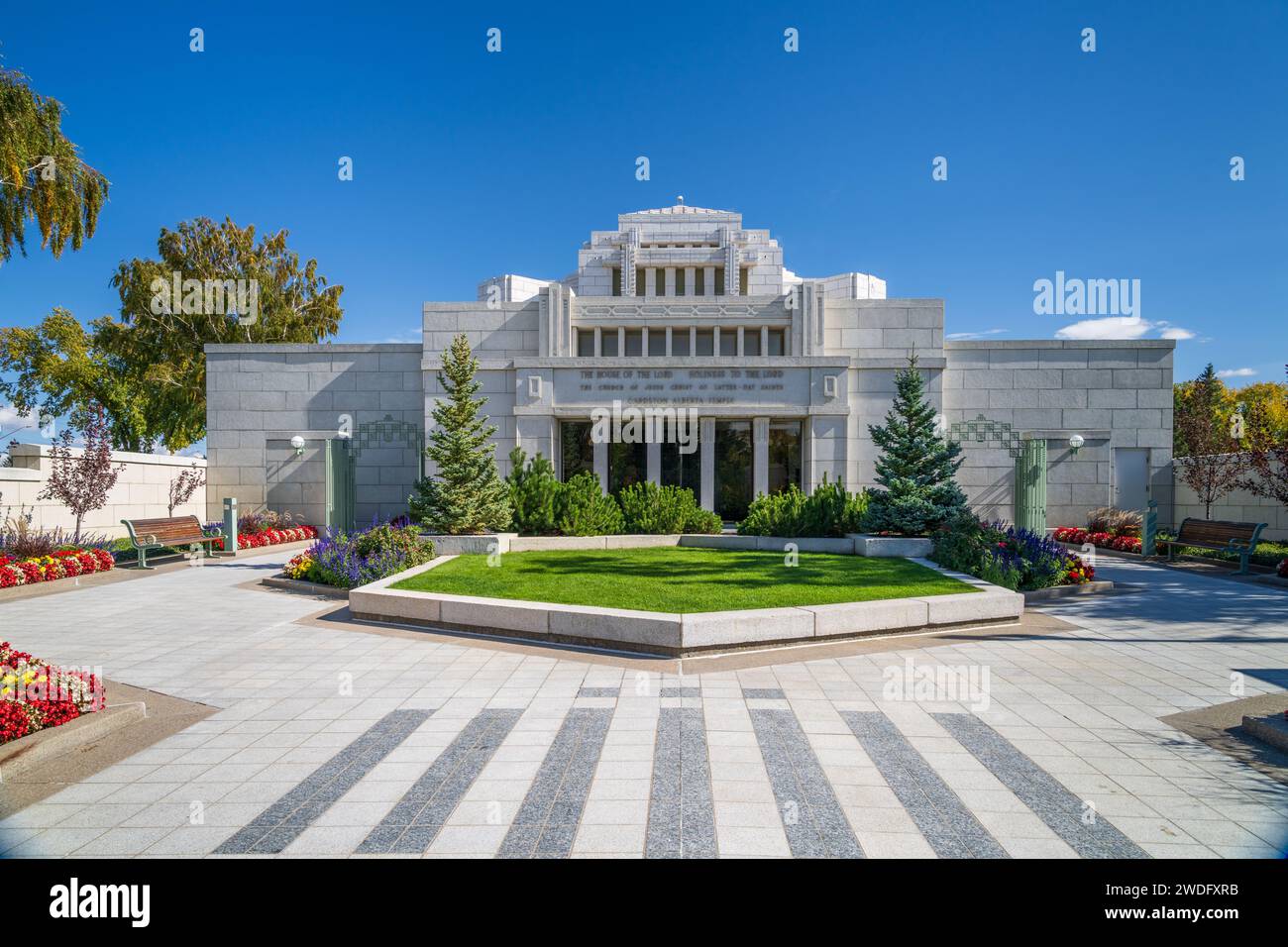The Mormon Temple in Cardston, Alberta, Canada Stock Photo - Alamy
