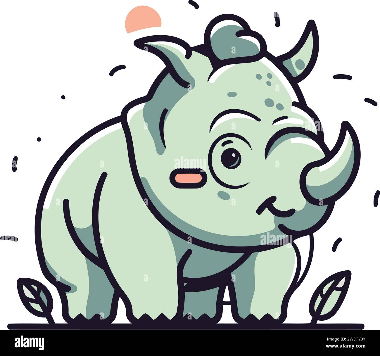 Cartoon rhinoceros Stock Vector Images - Alamy