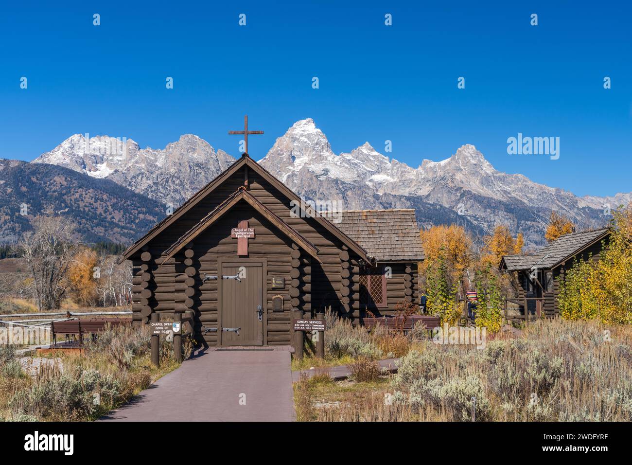 The Chapel of the Transfiguration, Episcopal with a back drop of the ...