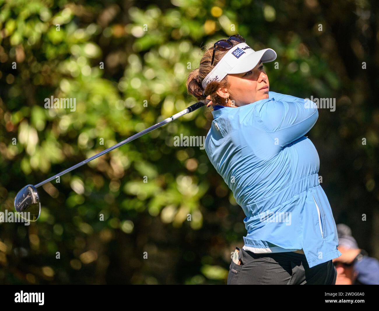 January 20, 2024: Alexa Pano on the first tee during third round of ...
