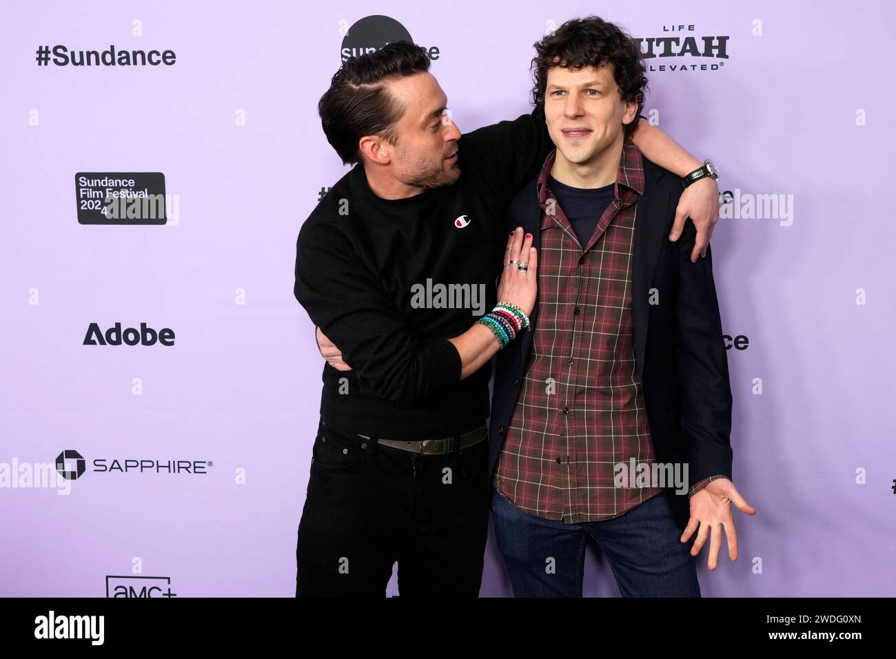 Kieran Culkin, left, and Jesse Eisenberg attend the premiere of "A Real ...