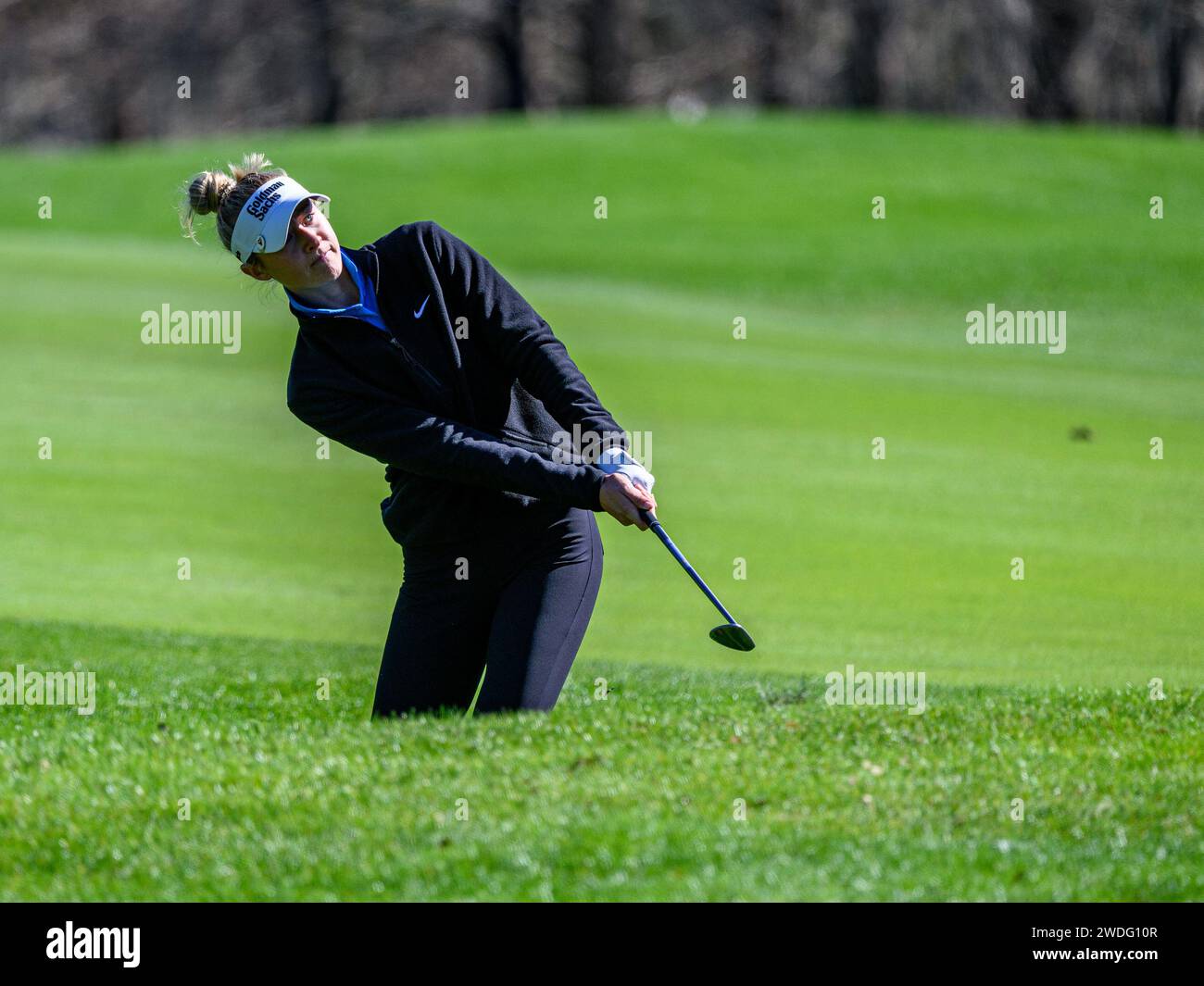 Orlando, FL, USA. 20th Jan, 2024. Nelly Korda chips up to the ninth ...