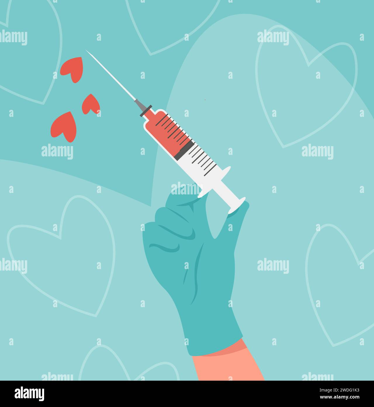 Blue medical gloves holding Stock Vector Images - Alamy