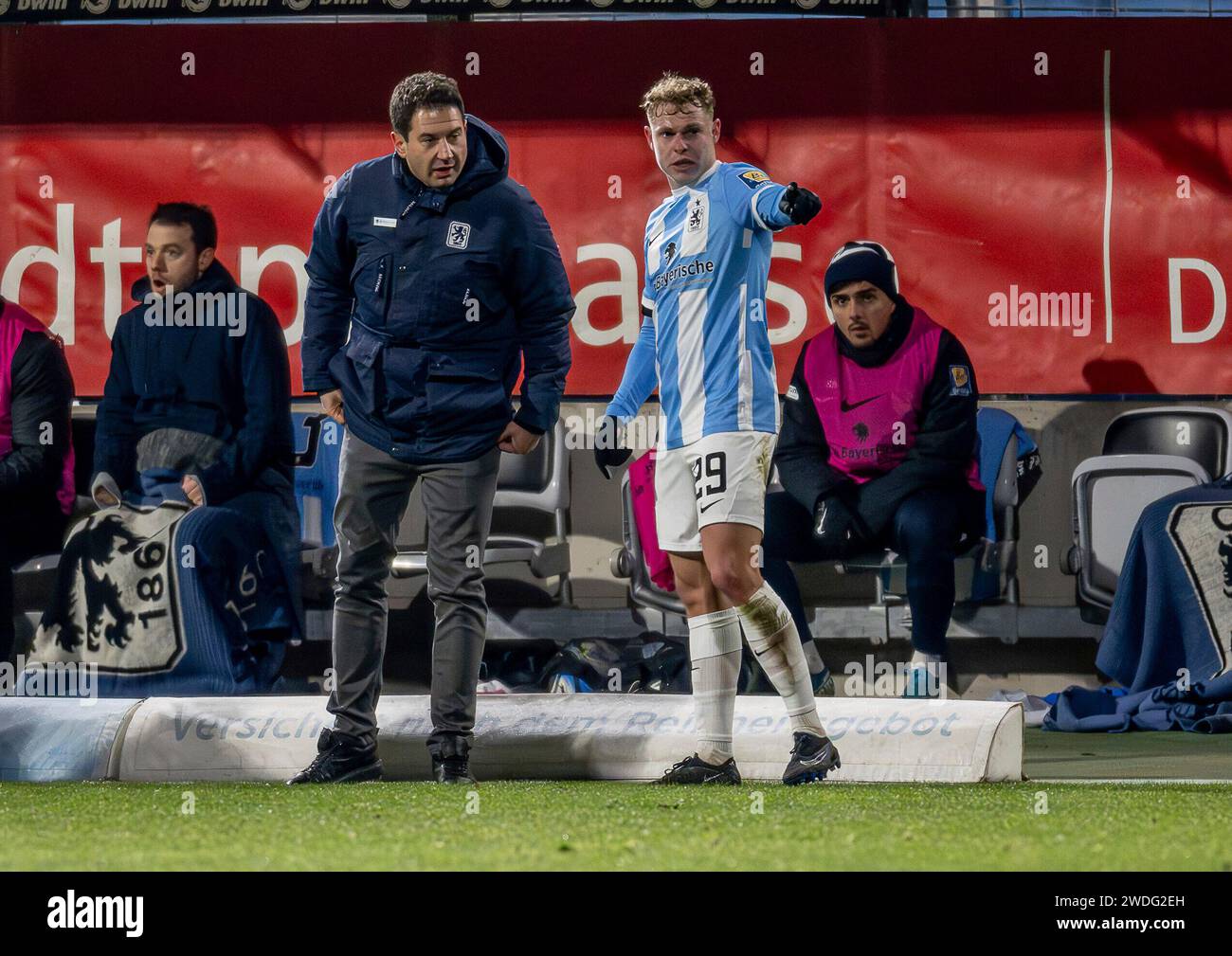 Muenchen, Deutschland. 20th Jan, 2024. Chef-Trainer Argirios Giannikis(TSV 1860 Muenchen) im ...