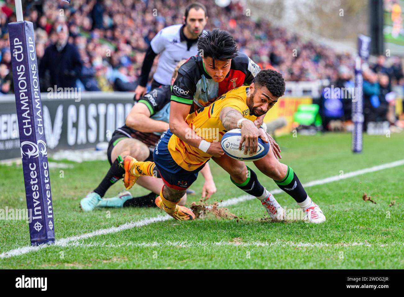 LONDON, UNITED KINGDOM. 20th, Jan 2024. Robert Baloucoune of Ulster ...