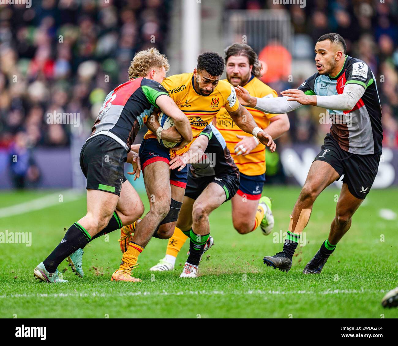 LONDON, UNITED KINGDOM. 20th, Jan 2024. Robert Baloucoune of Ulster ...