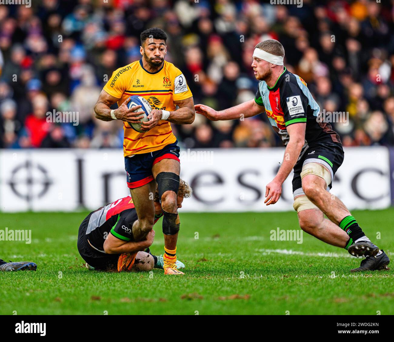 LONDON, UNITED KINGDOM. 20th, Jan 2024. Robert Baloucoune of Ulster ...