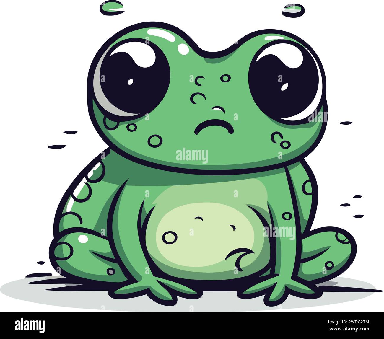 Sad frog cartoon Cut Out Stock Images & Pictures - Alamy