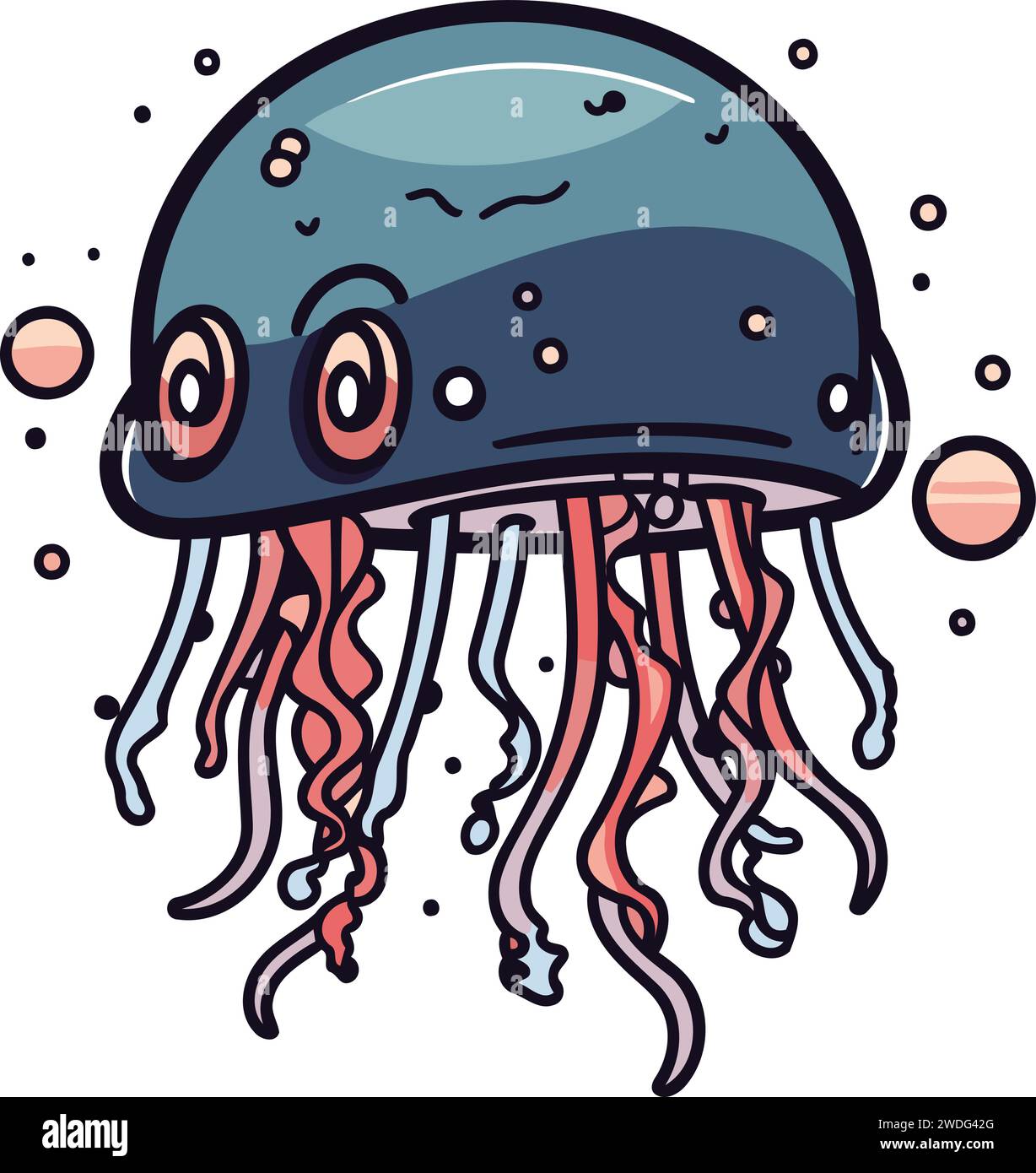 Cartoon jellyfish Stock Vector Images - Alamy