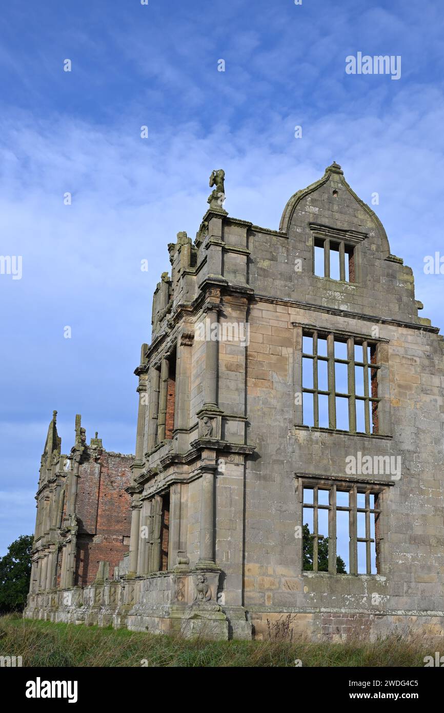 Ruins of medieval Moreton Corbet Castle and Elizabethan manor house in ...