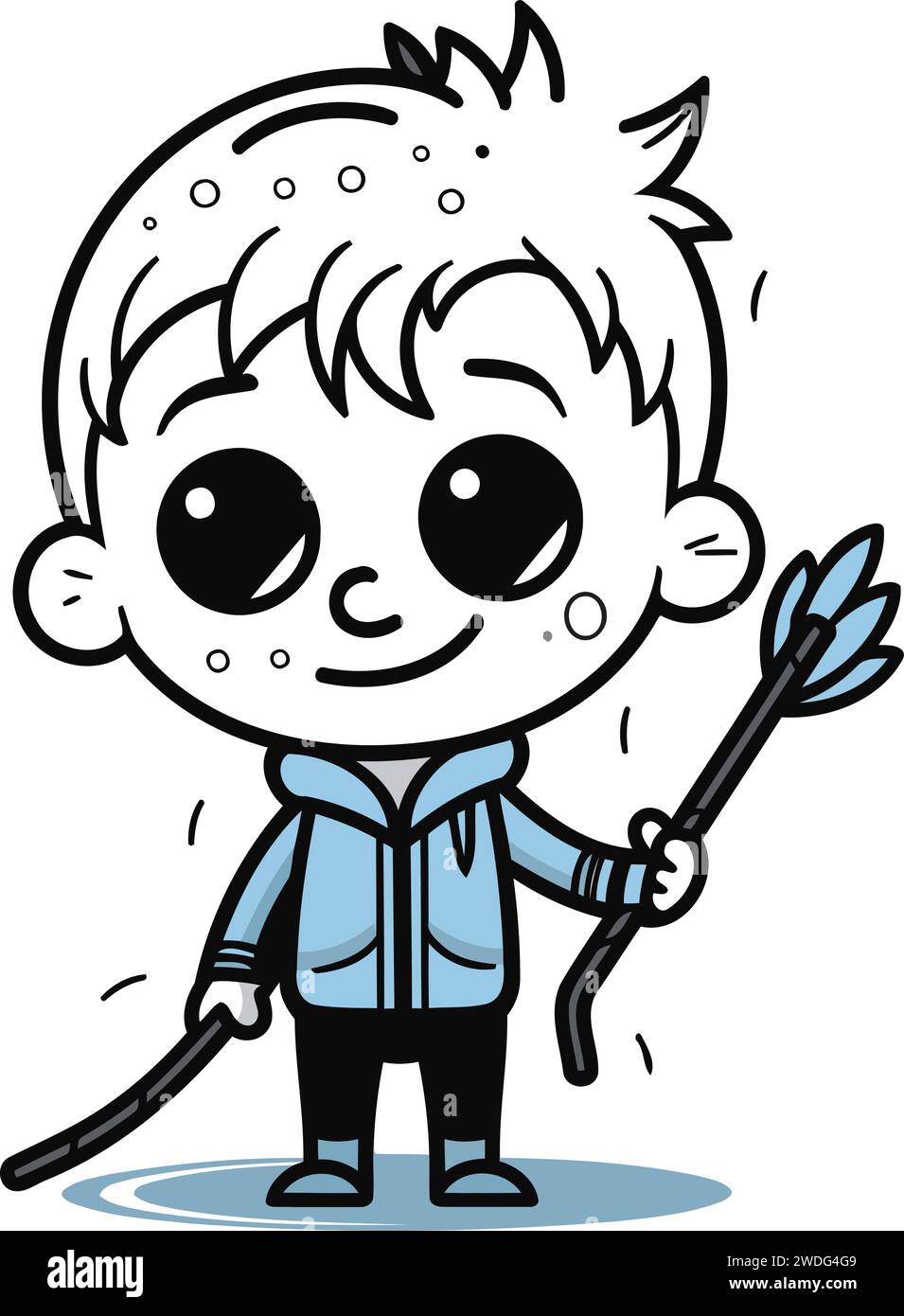 Little boy bow arrow Stock Vector Images - Alamy