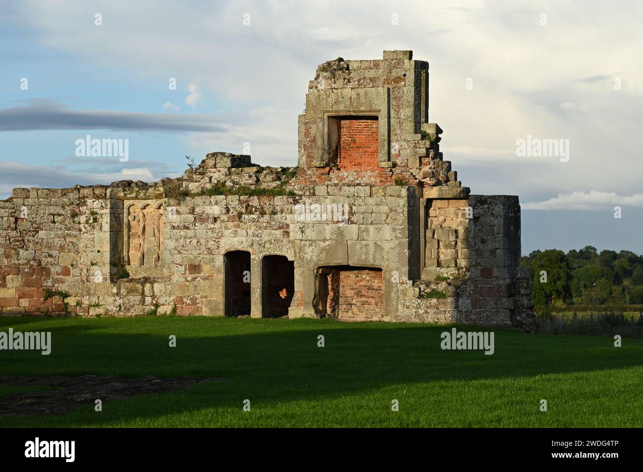 Ruins of medieval Moreton Corbet Castle and Elizabethan manor house in ...