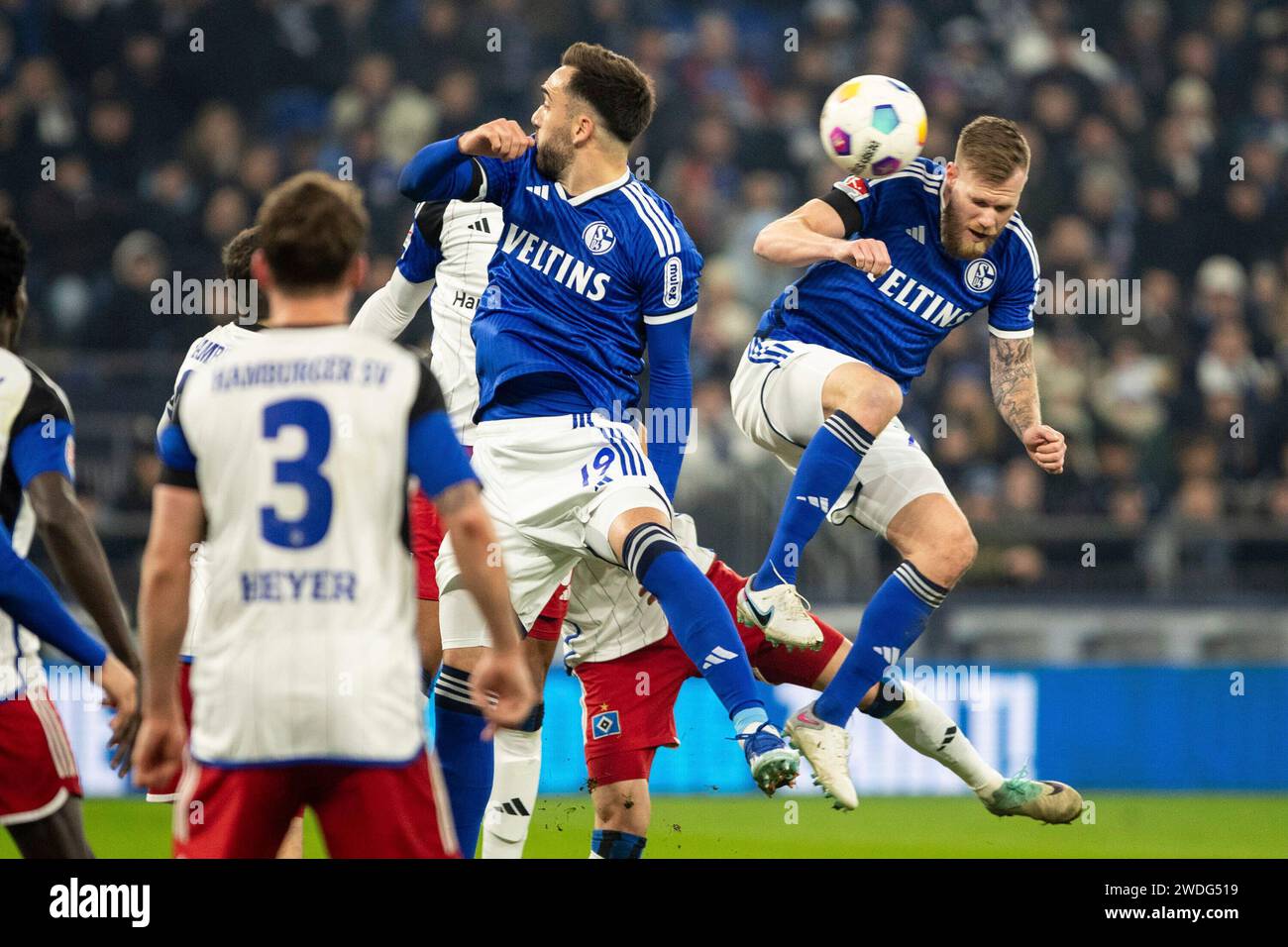 Bochum, Deutschland. 20th Jan, 2024. Tomas Kalas (FC Schalke 04, 26) 2. Fussball Bundesliga: FC ...