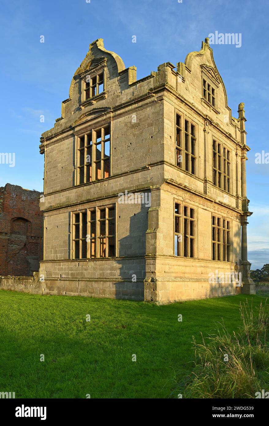 Ruins of medieval Moreton Corbet Castle and Elizabethan manor house in ...