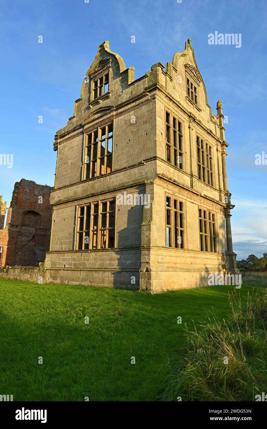 Ruins of medieval Moreton Corbet Castle and Elizabethan manor house in ...