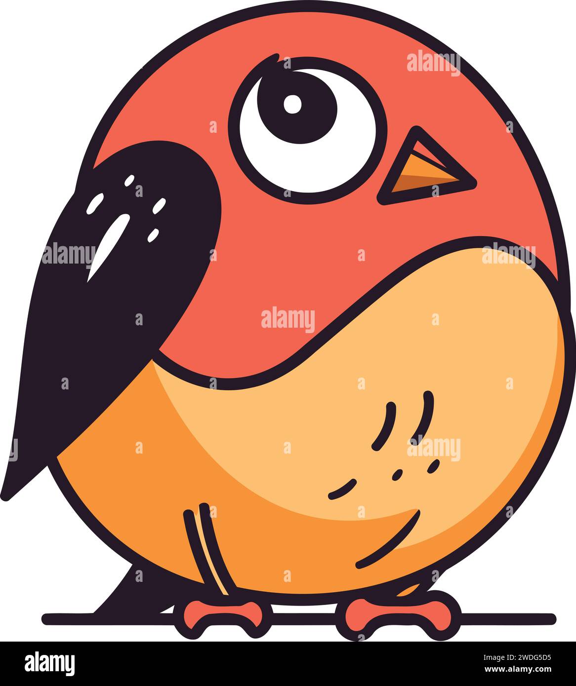 Red bird vector Stock Vector Images - Alamy
