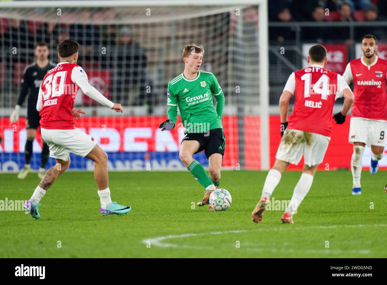 Alkmaar, Netherlands. 20th Jan, 2024. ALKMAAR, 20-01-2024, AFAS stadium ...